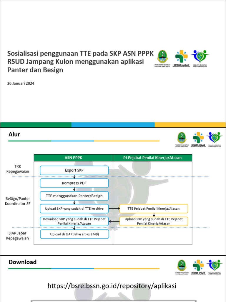 Sosialisasi Penggunaan TTE Pada SKP ASN PPPK Menggunakan Aplikasi Panter | PDF