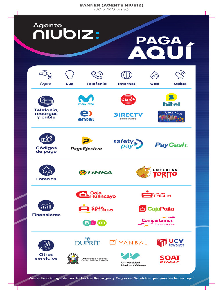 BANNER 70x140 AGENTE NIUBIZ | PDF