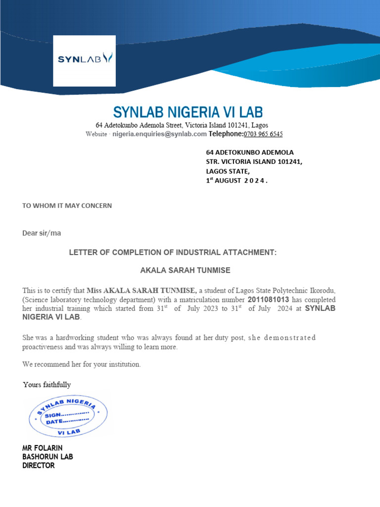 Teslim It Completion Letter | PDF