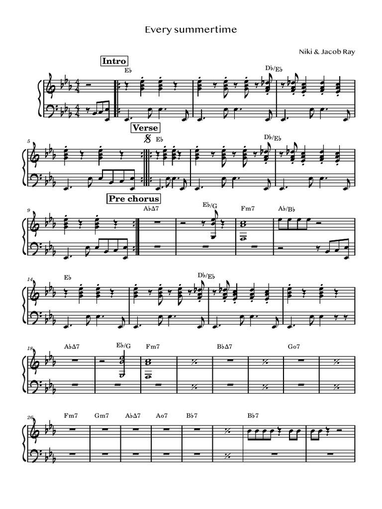 Every Summertime | PDF