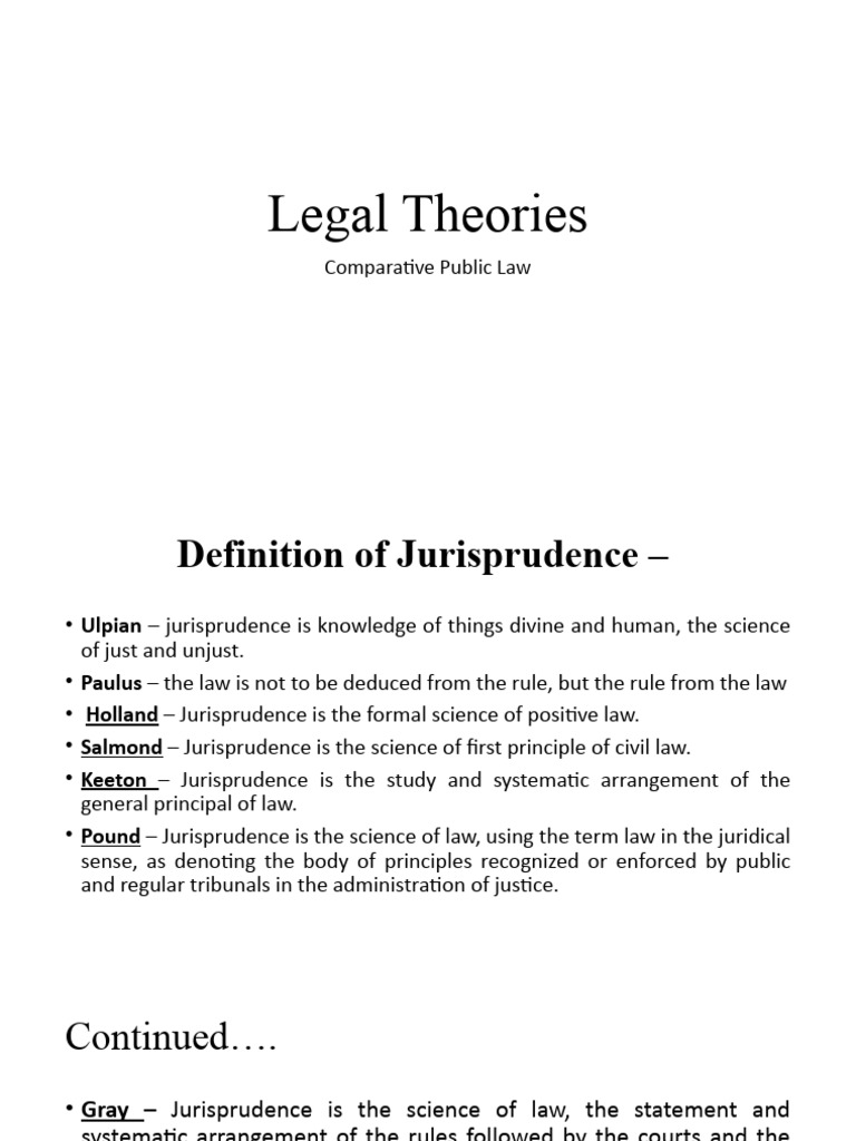 Legal Theories | Download Free PDF | Jurisprudence | Natural Law