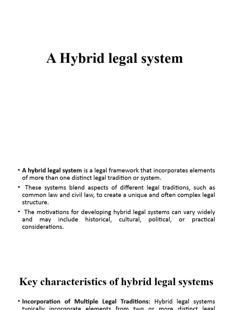 A Hybrid Legal System 2 | PDF