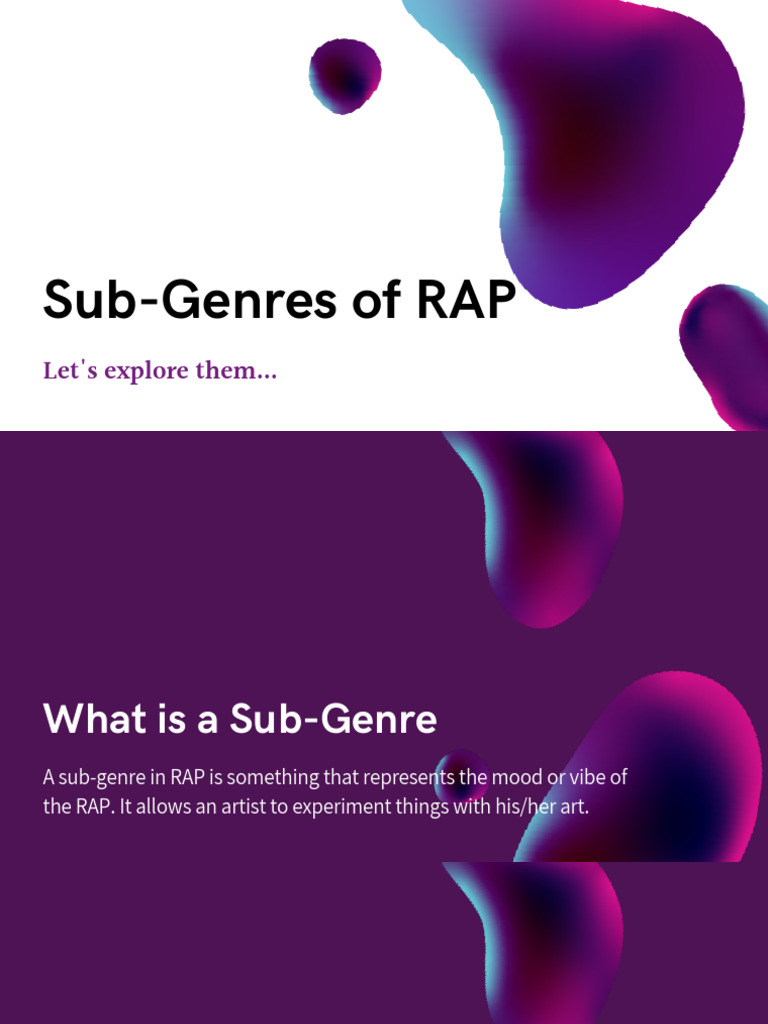 Types of Sub Genres in RAP | PDF