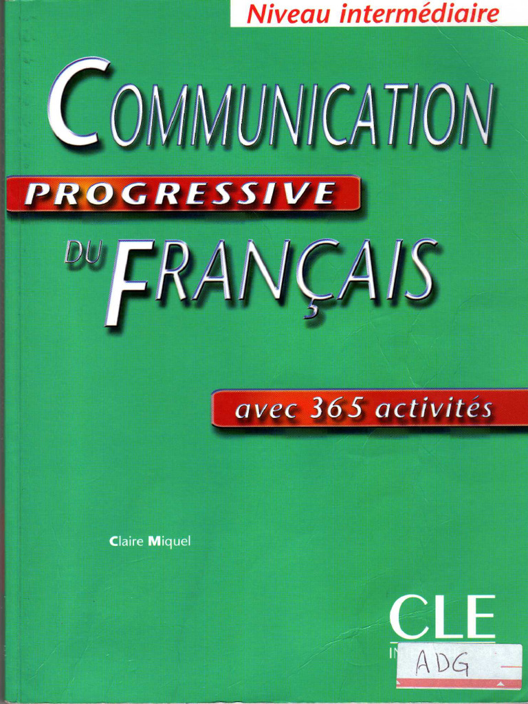 Communication Progressive Du Francais. Niveau Intermediaire. Corriges ...