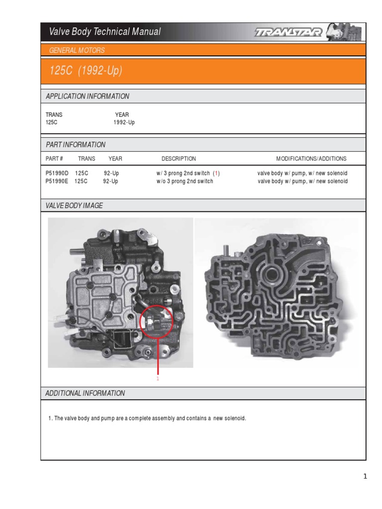 Valve Body Manual | PDF | Valve | Manual Transmission