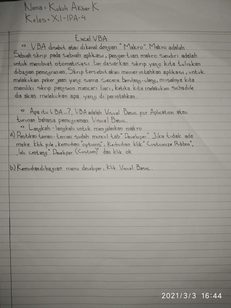 Informatika Tugas 3-Excel Vba | PDF