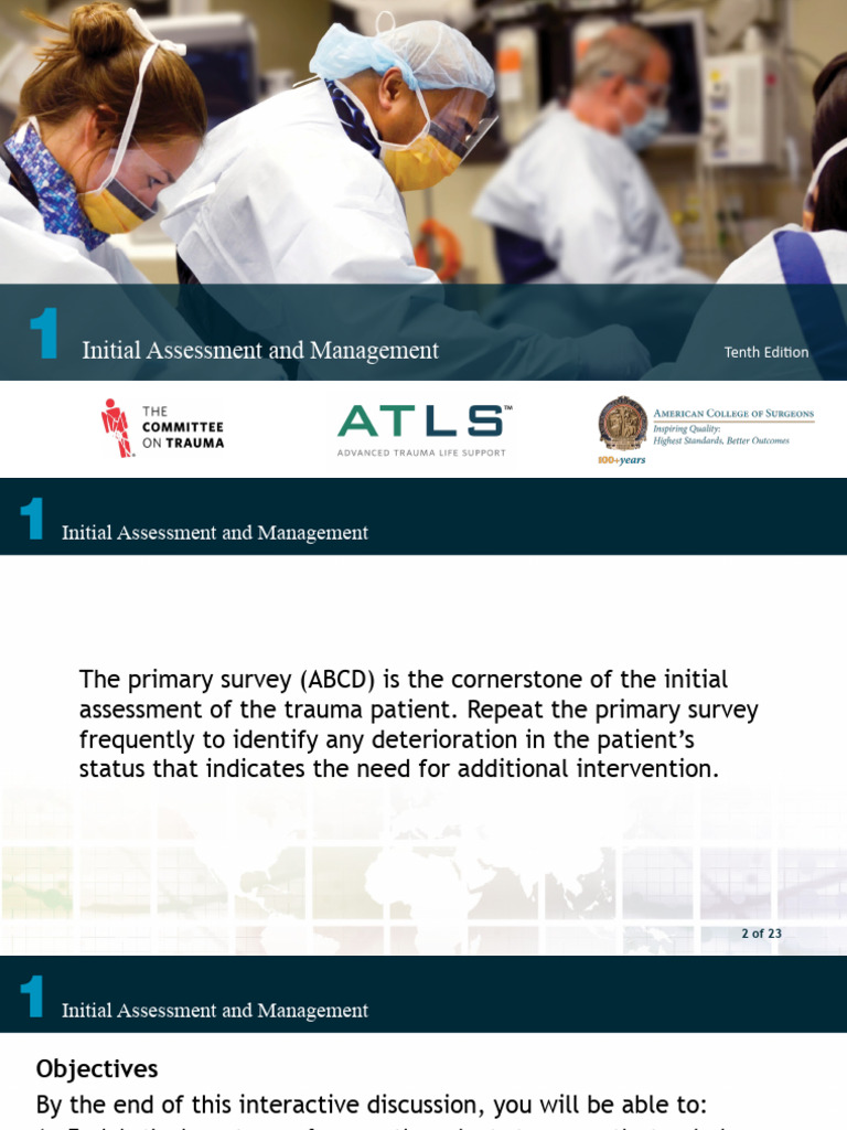 Chapter 1_Initial Assessment | PDF | Major Trauma | Injury