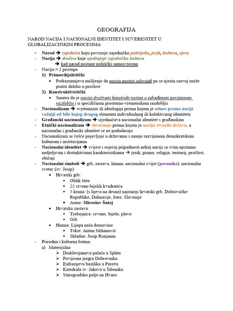 GEOGRAFIJA - 4. Razred | PDF
