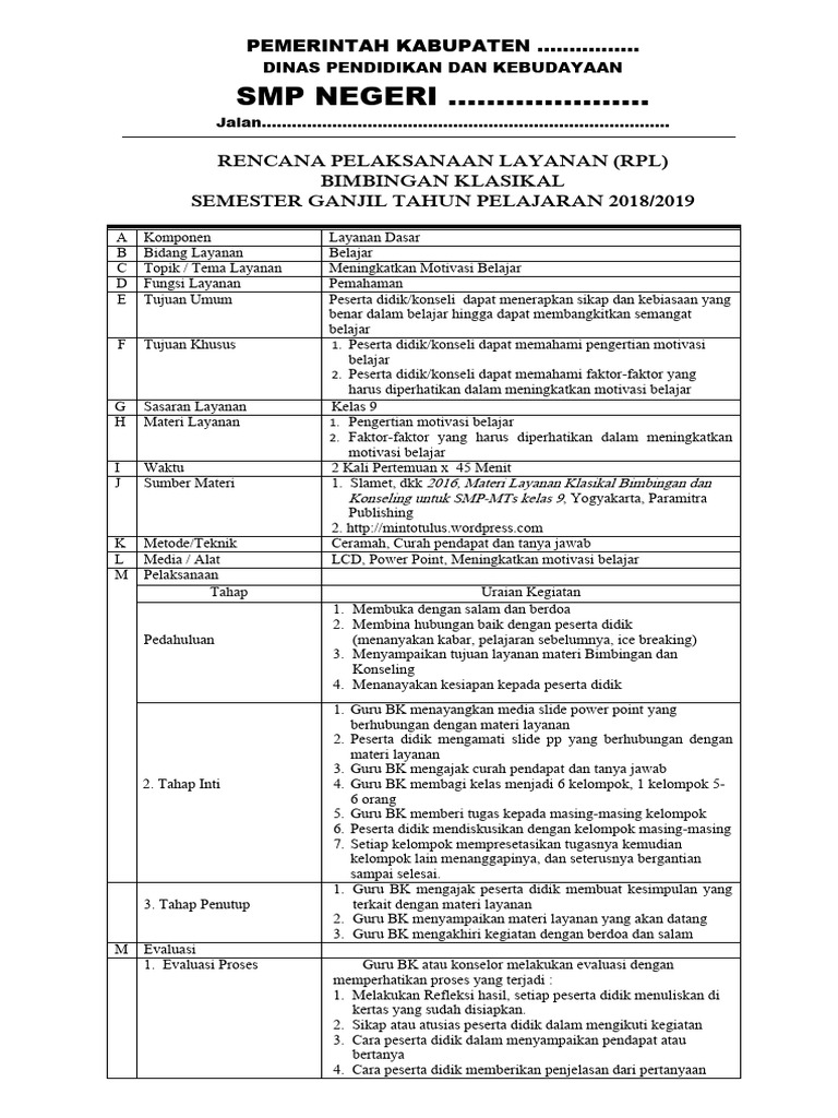 RPL Meningkatkan Motivasi Belajar | PDF