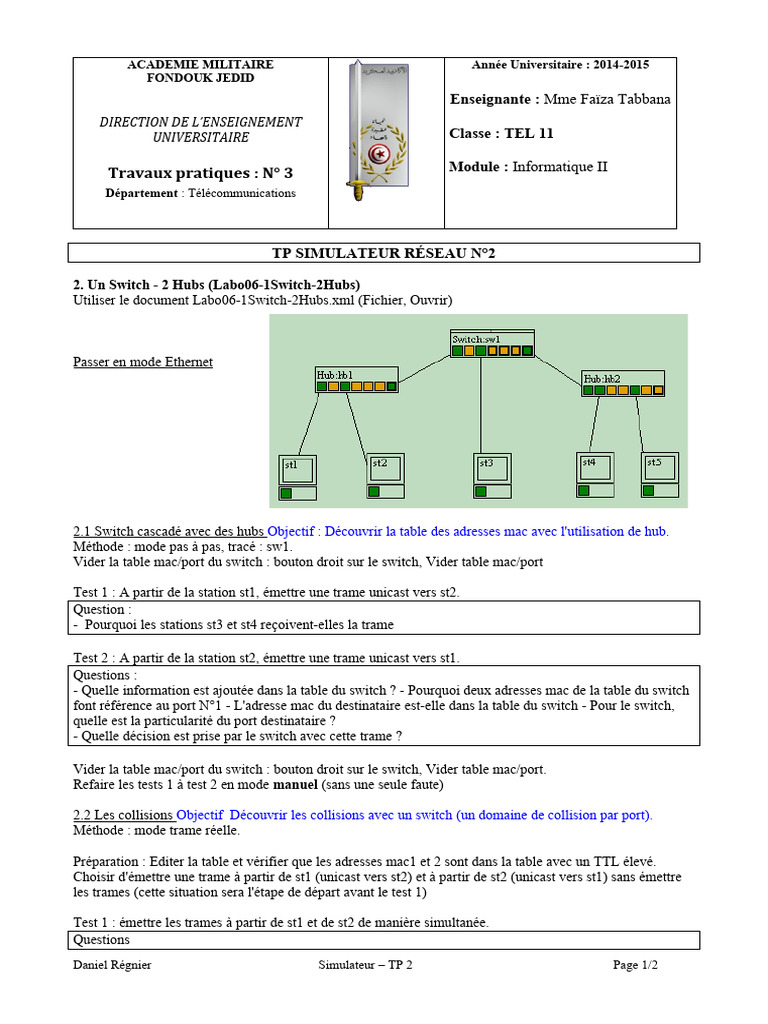 TP3 Switch | PDF | Commutateur réseau | Informatique