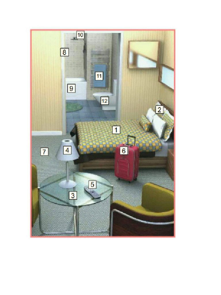 Parts of A Hotel Vocabulary | PDF