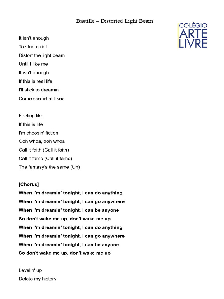Bastille - Distorted Light Beam (1ºEM) | PDF