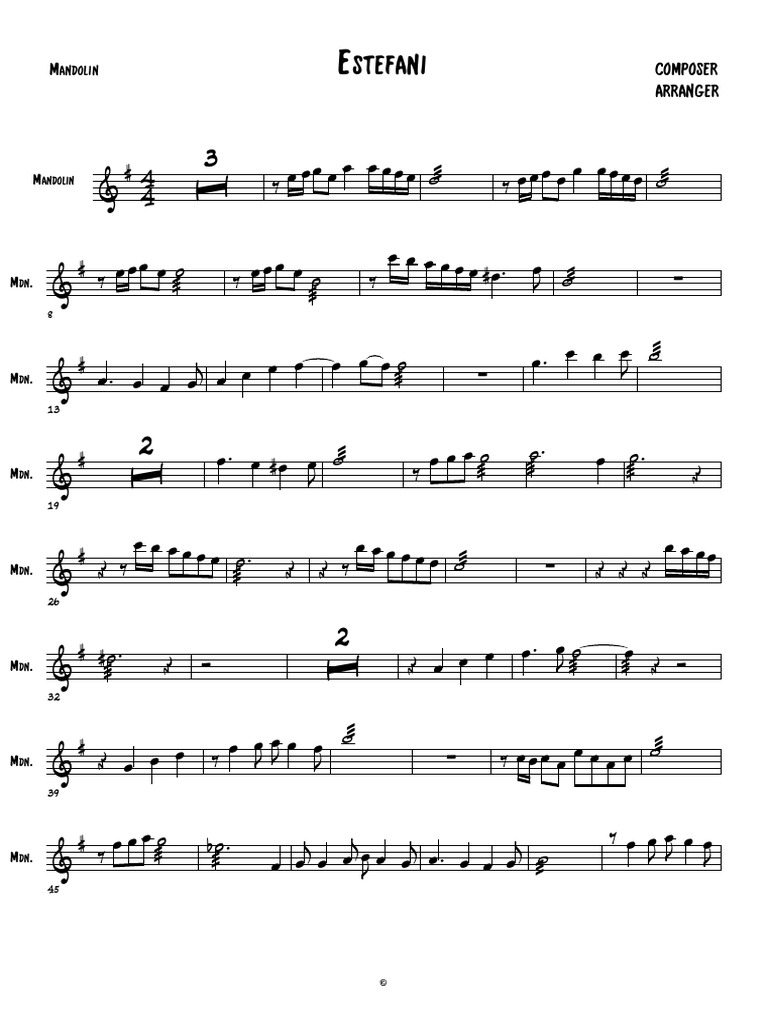 ESTEFANI - Mandolin | PDF