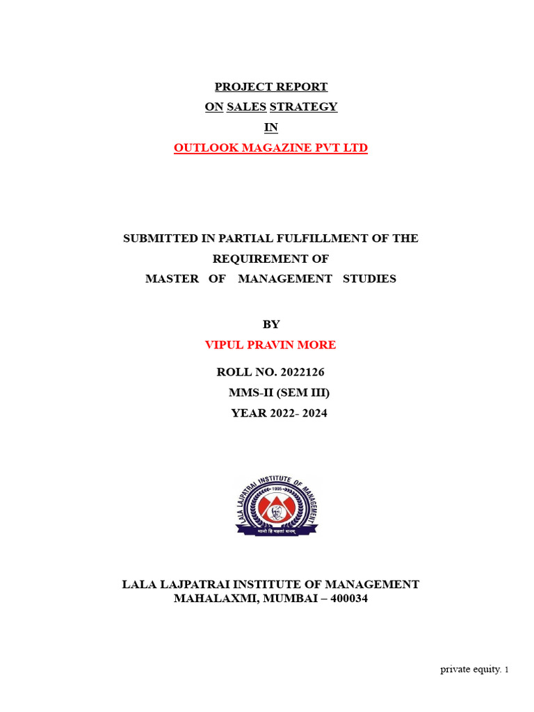 Summer Internship Black Book | PDF | Mass Media | Newspapers