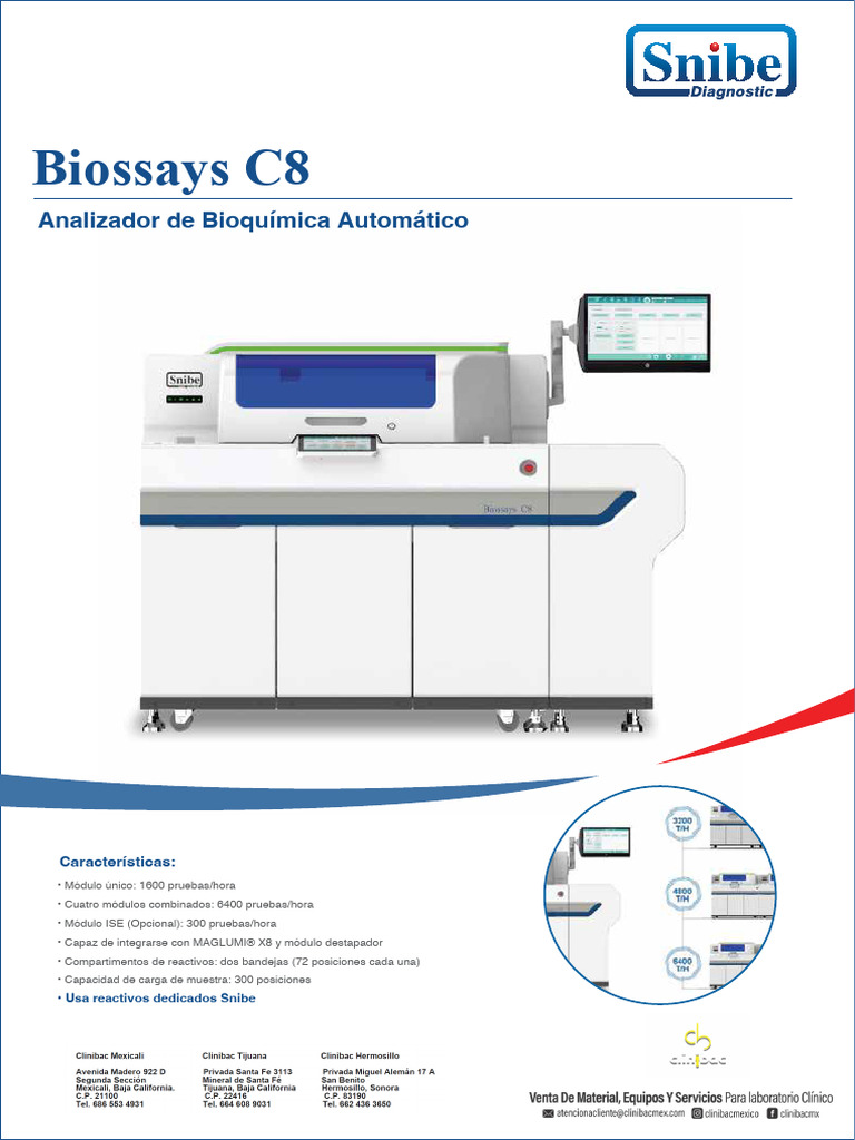 Biossays-C8 Snibe | PDF | Bioquímica | Química
