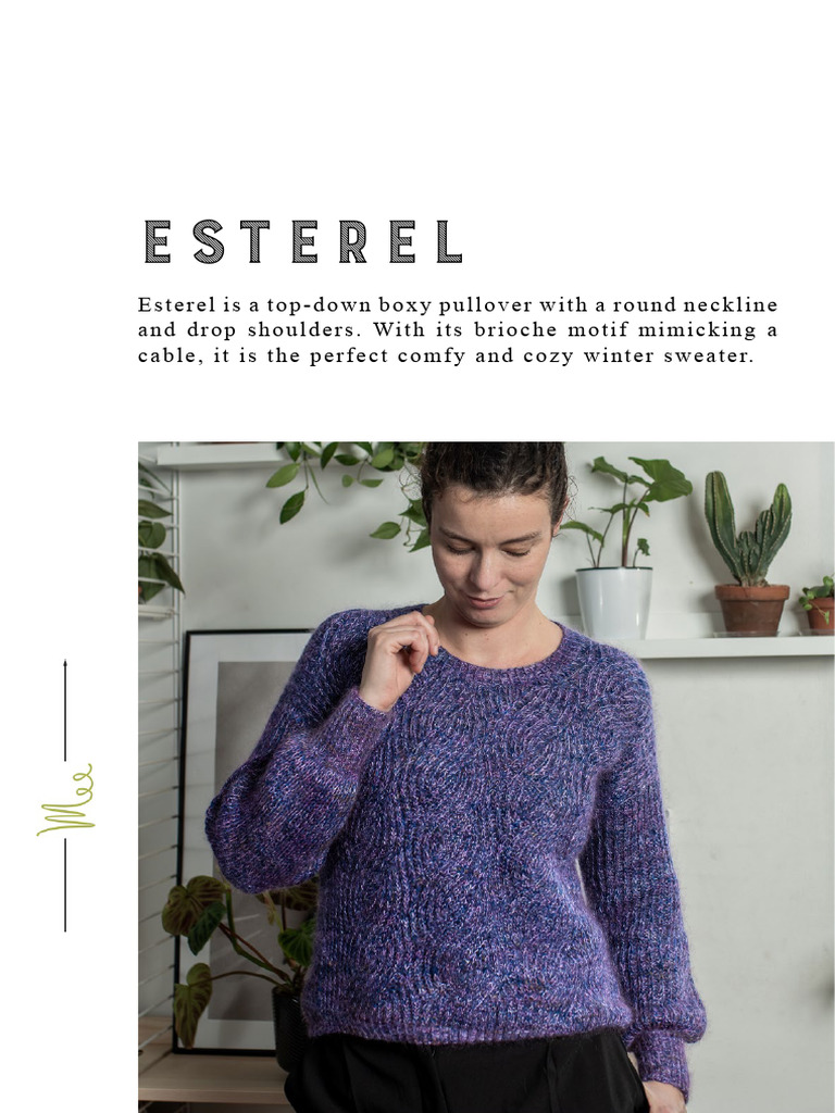 Esterel Pattern - March 2021 | PDF | Gauge (Knitting) | Knitting