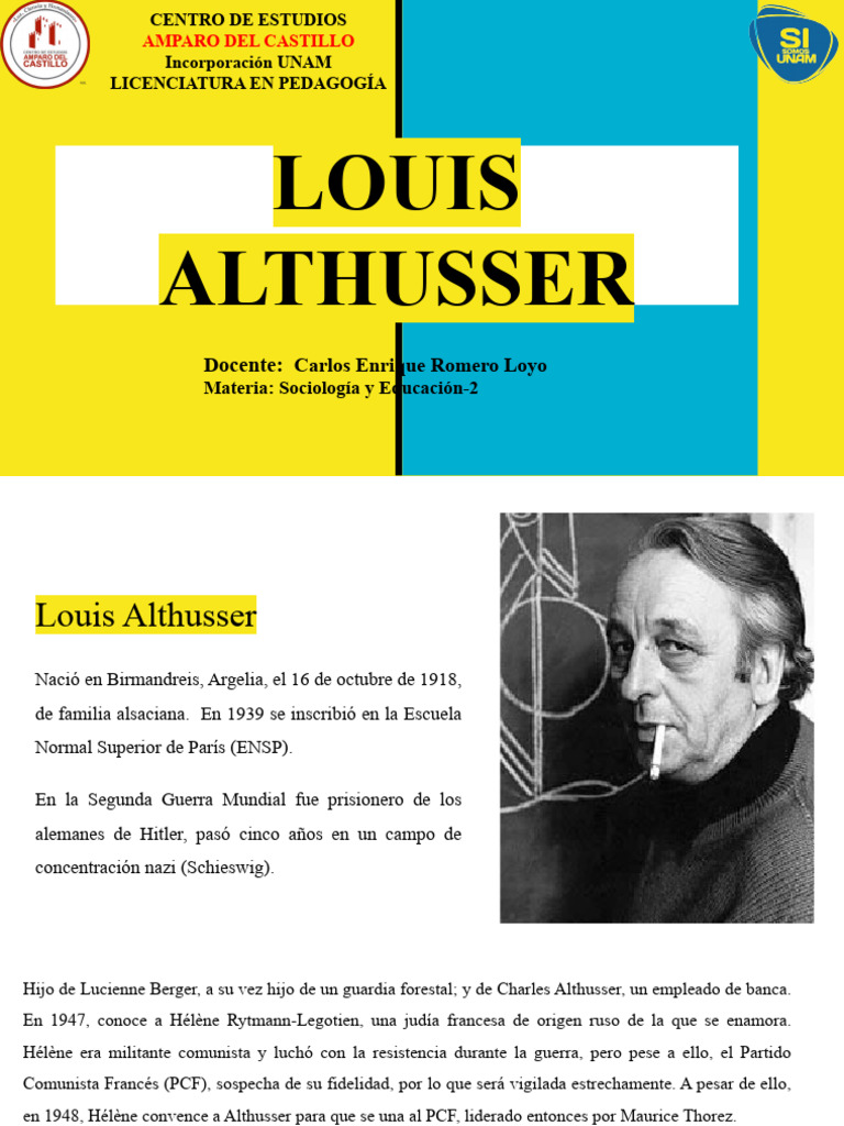 Louis Althusser | PDF | Louis Althusser | marxismo