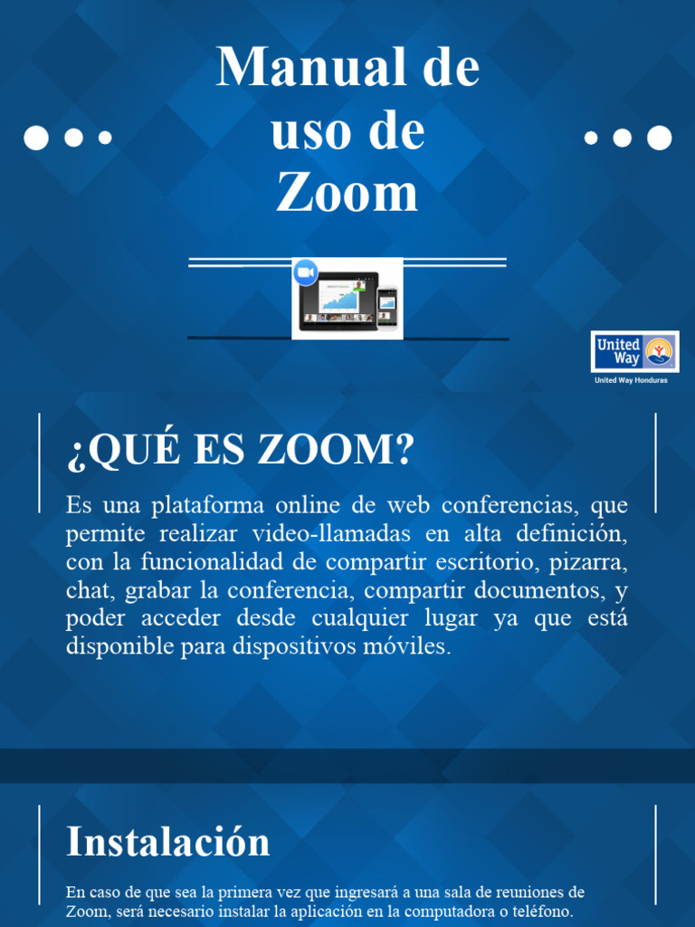 Manual sobre como utilizar Zoom | PDF | Chat en linea | Aplicación movil