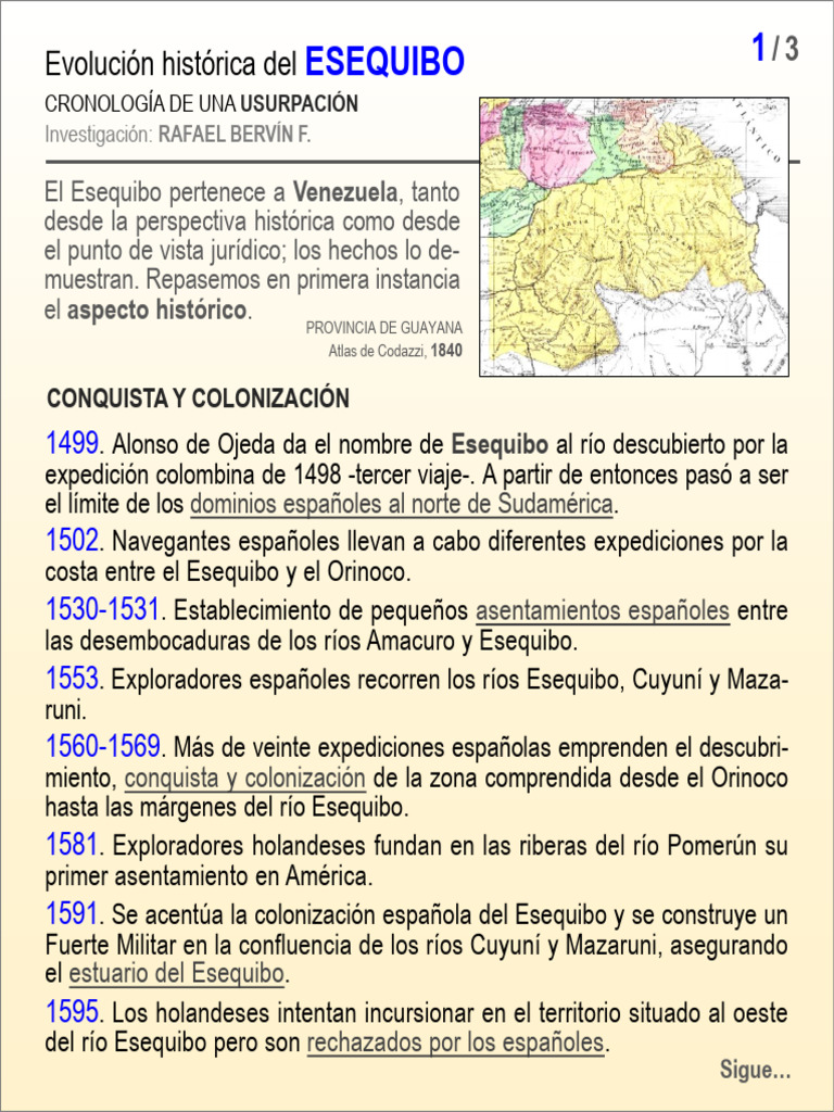 Historia del Esequibo y su usurpación | PDF | Viajes y turismo | Historia