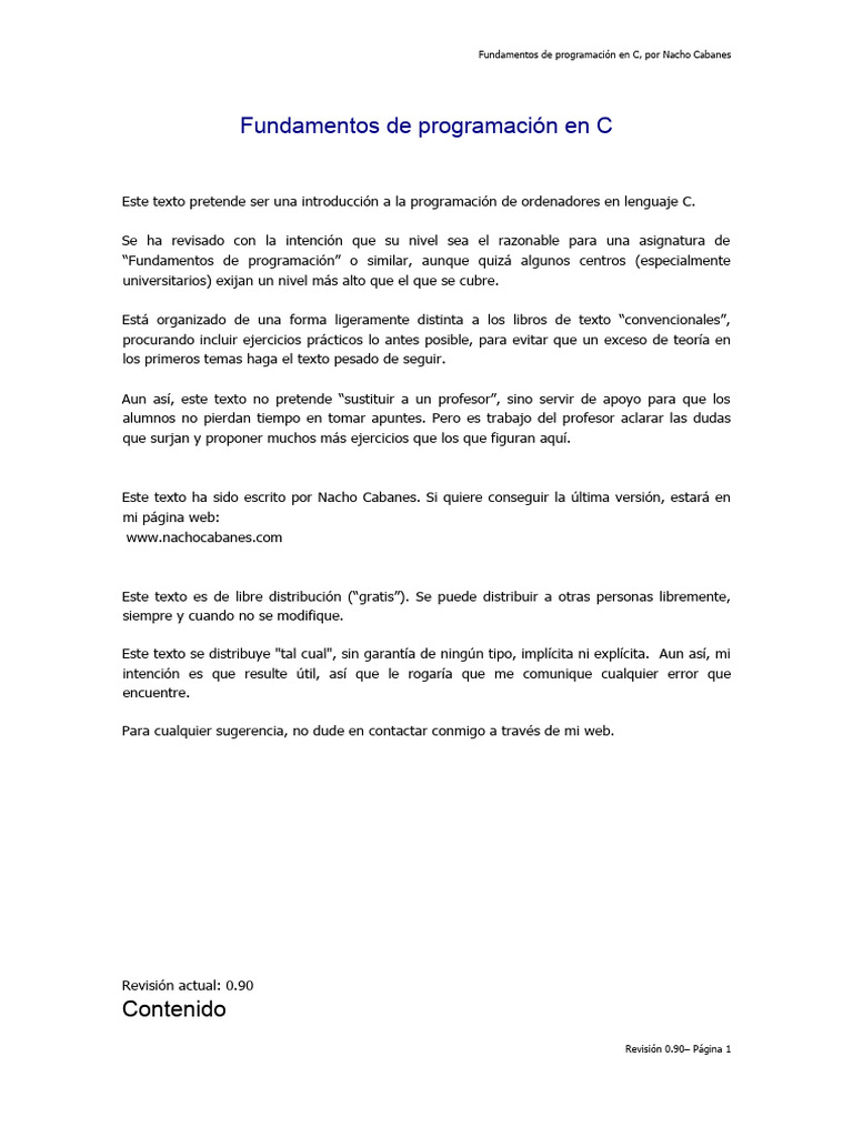 Lenguaje C | PDF | Lenguaje de programación | C (lenguaje de programación)