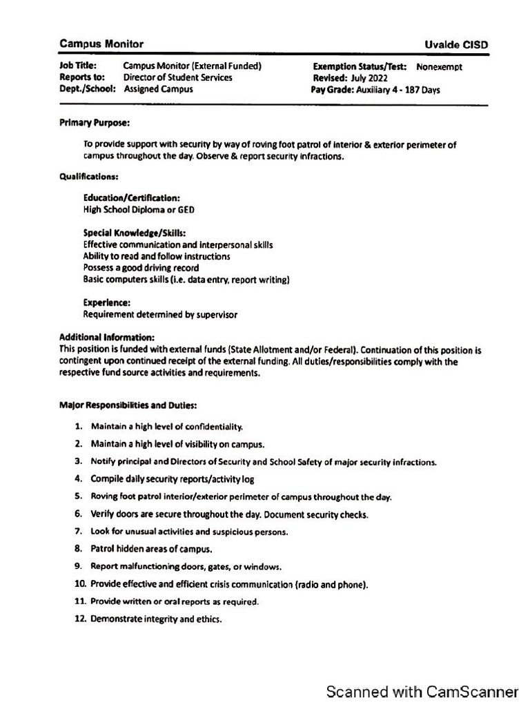 UCISD Campus Monitors | PDF