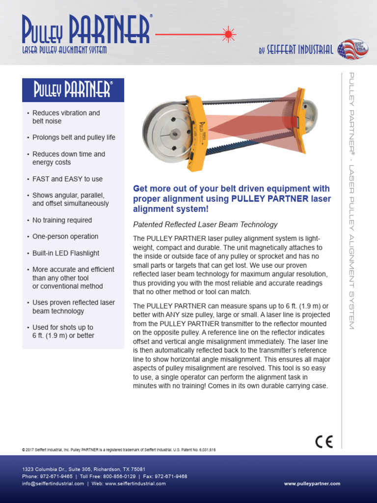 Brochures Pulley Partner, Alineador de Poleas (Actualizado) | PDF ...