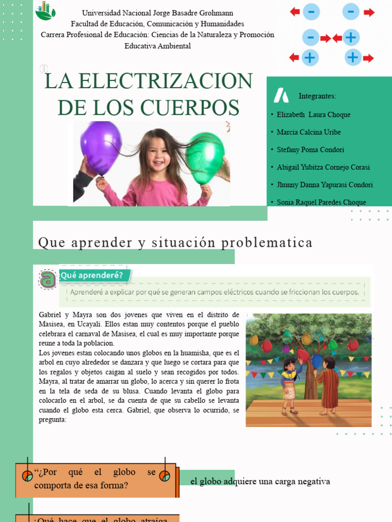 la electrizacion de los cuerpos (1) | PDF | Electrostática | Carga ...