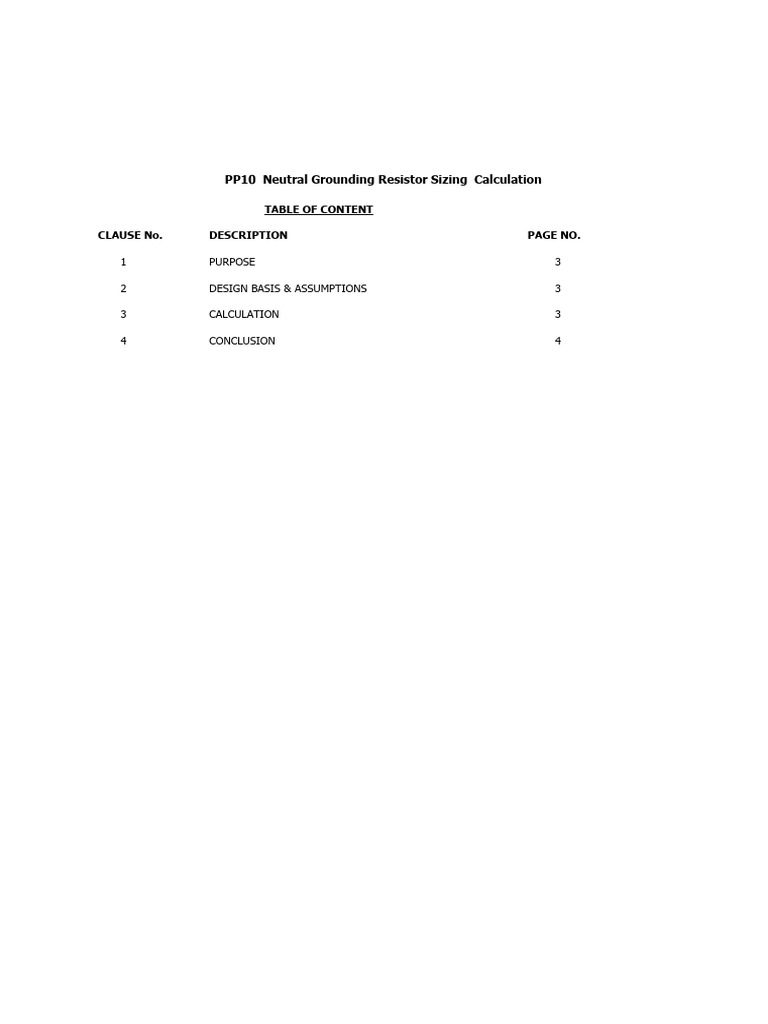 NGR Sizing Calculation As Per IEEE 32 | PDF | Resistor | Transformer