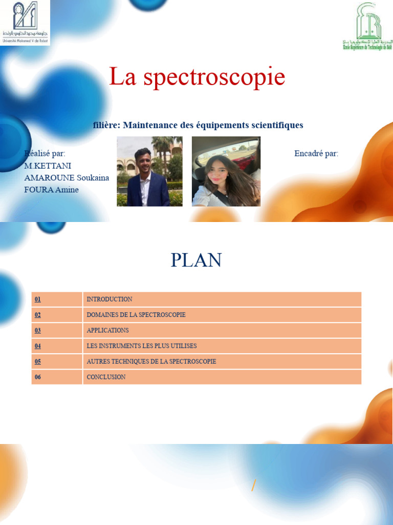 La Spectroscopie | PDF | Spectroscopie | Résonance magnétique nucléaire