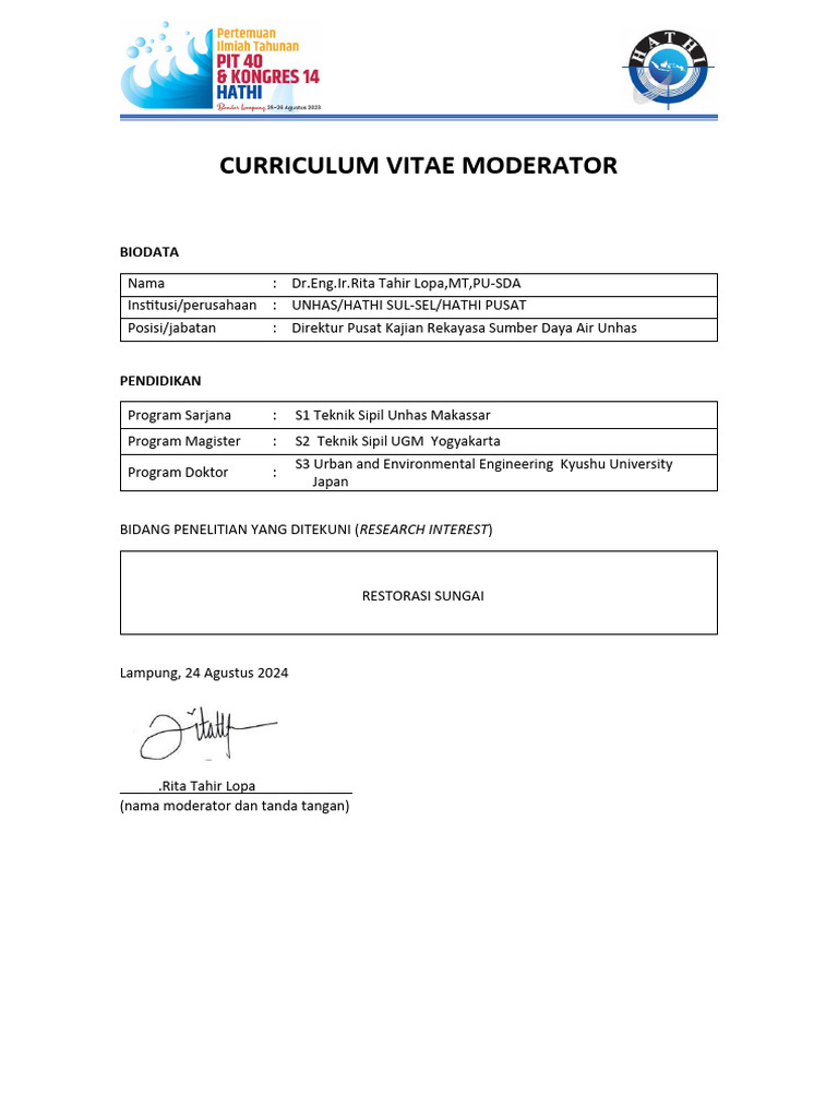 Rita Lopa - Curriculum Vitae Moderator | PDF