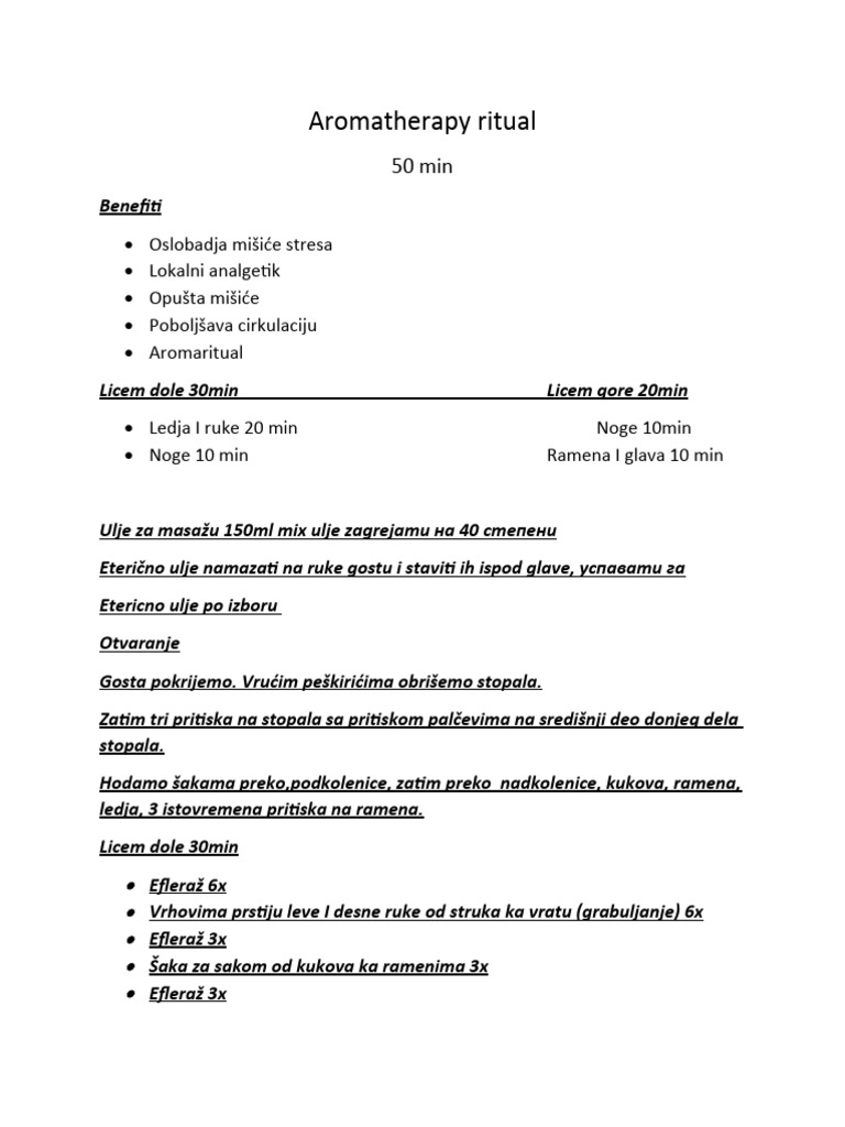 Aromatherapy Ritual | PDF