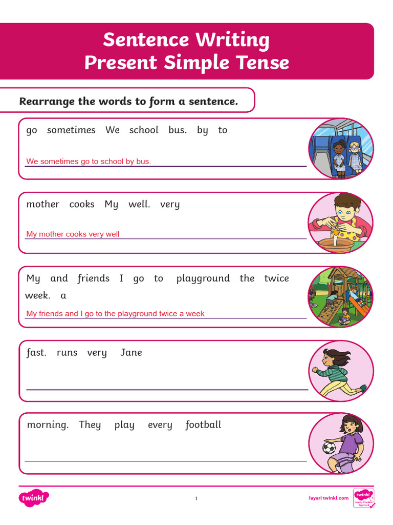Present Simple Tense Worksheet | PDF