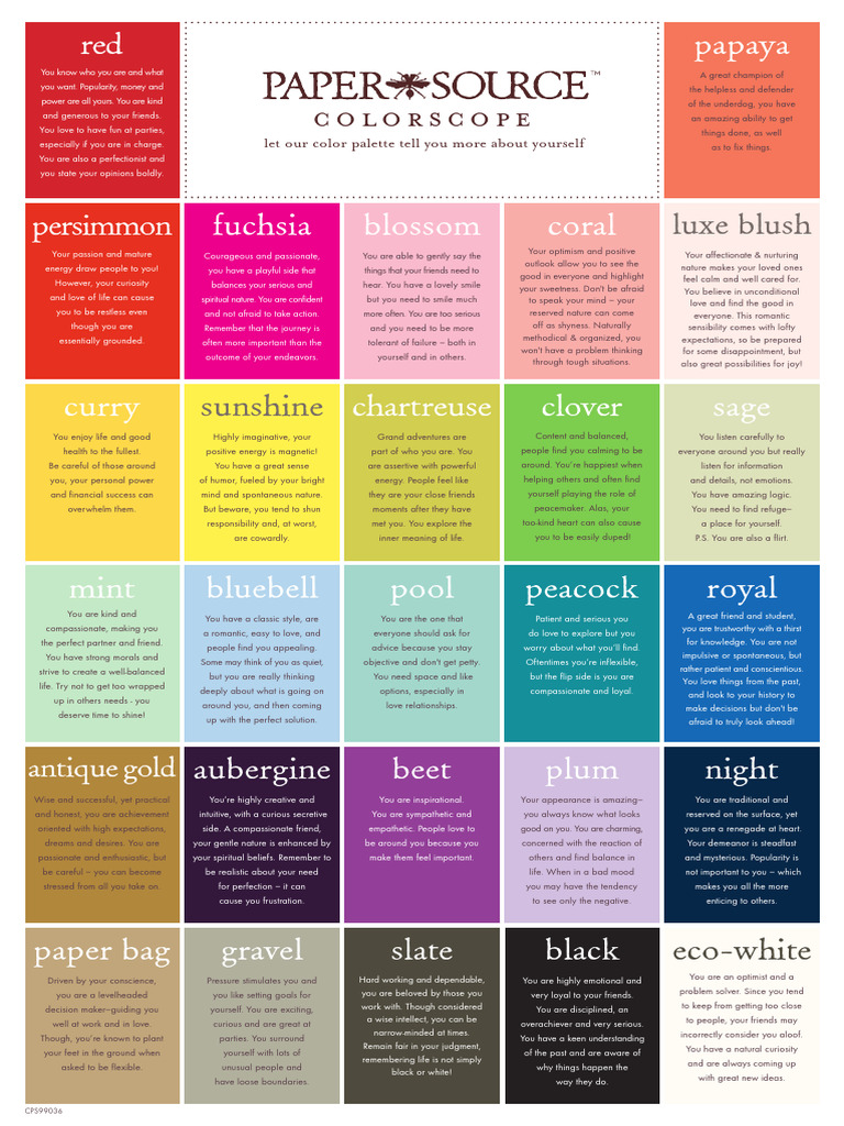 2015 Paper Source Colorscope | PDF | Curiosity | Love