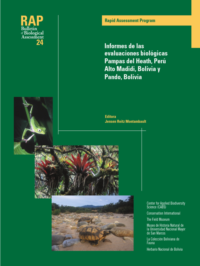 RAP24 3sites Peru-Bolivia 1992-1997 | PDF | Bolivia | Natural Environment