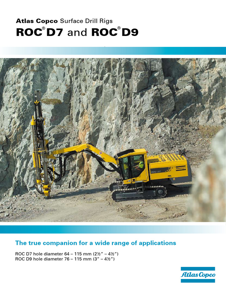Roc D7 and Roc D9: Atlas Copco Surface Drill Rigs | PDF | Drilling Rig | Drill