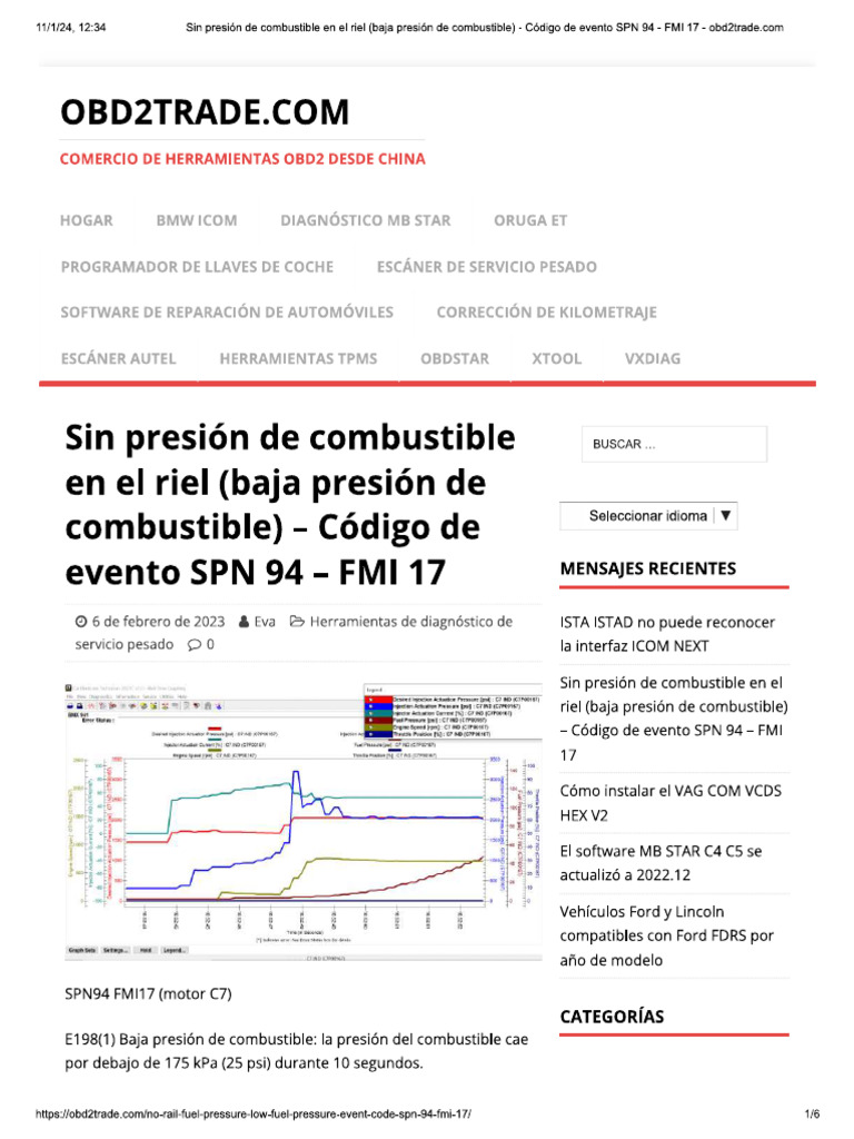 Codigo SPN 94 Fmi 17 | PDF