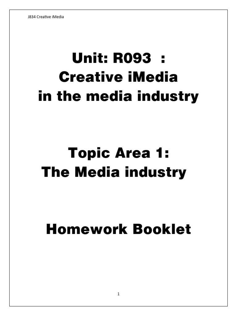 Homework Booklet Topic 1 | PDF