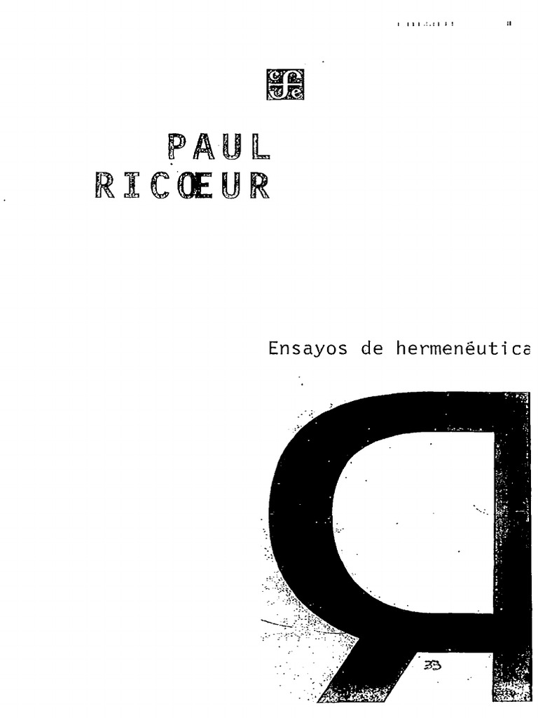Ricoeur - Ensayos de Hermeneutica | PDF | Martin Heidegger | Verdad