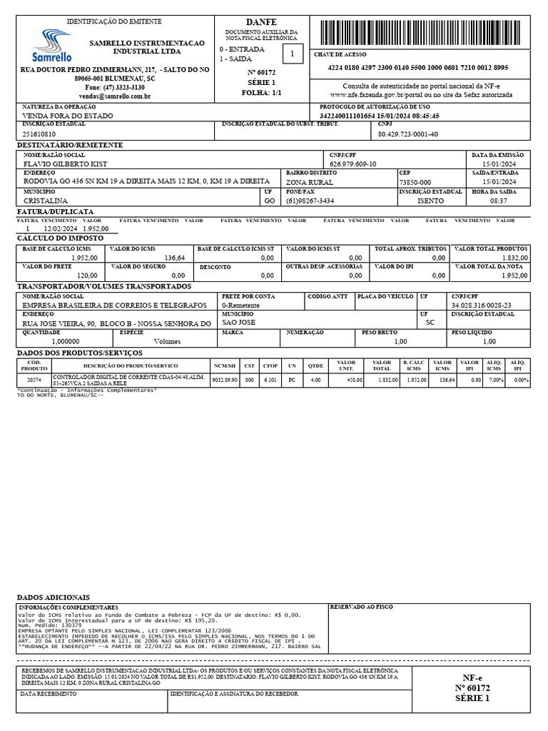 DANFE Consulta NF-e Do Pedido | PDF