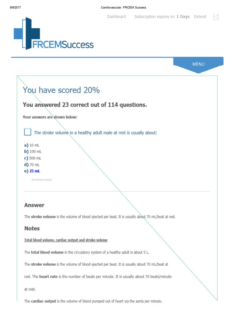 Cardiovascular Frcem Success | PDF | Heart Valve | Ventricle (Heart)