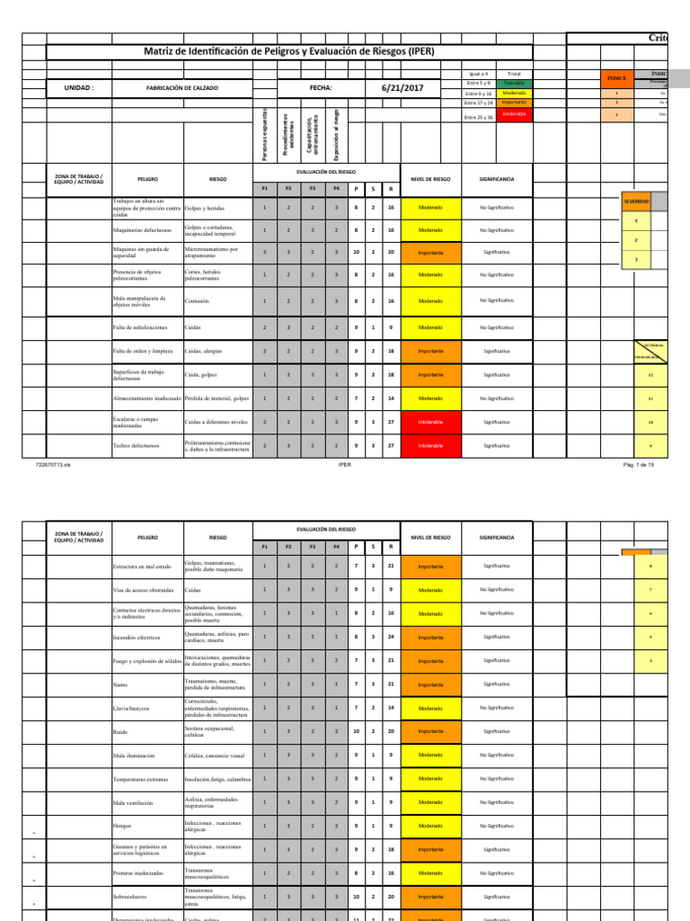 Matrices-Iper-y-Control CALZADO | Descargar gratis PDF | Quemar | Lesión