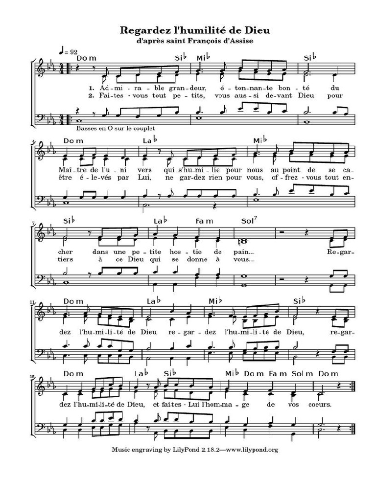 Regardez L'humilité de Dieu | PDF
