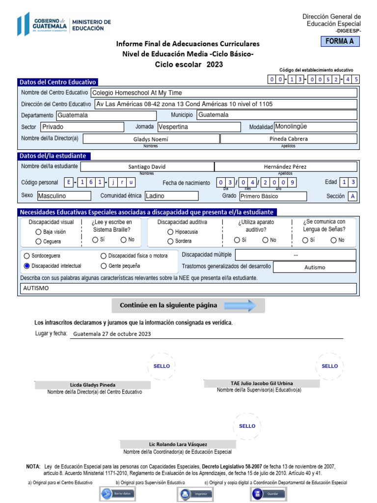 Santiago Hernández AC Final 2023 1° Básico | Descargar gratis PDF | Plan de estudios | Educación ...