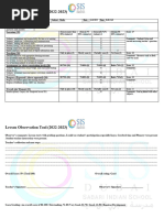 Lesson Observation Form | PDF
