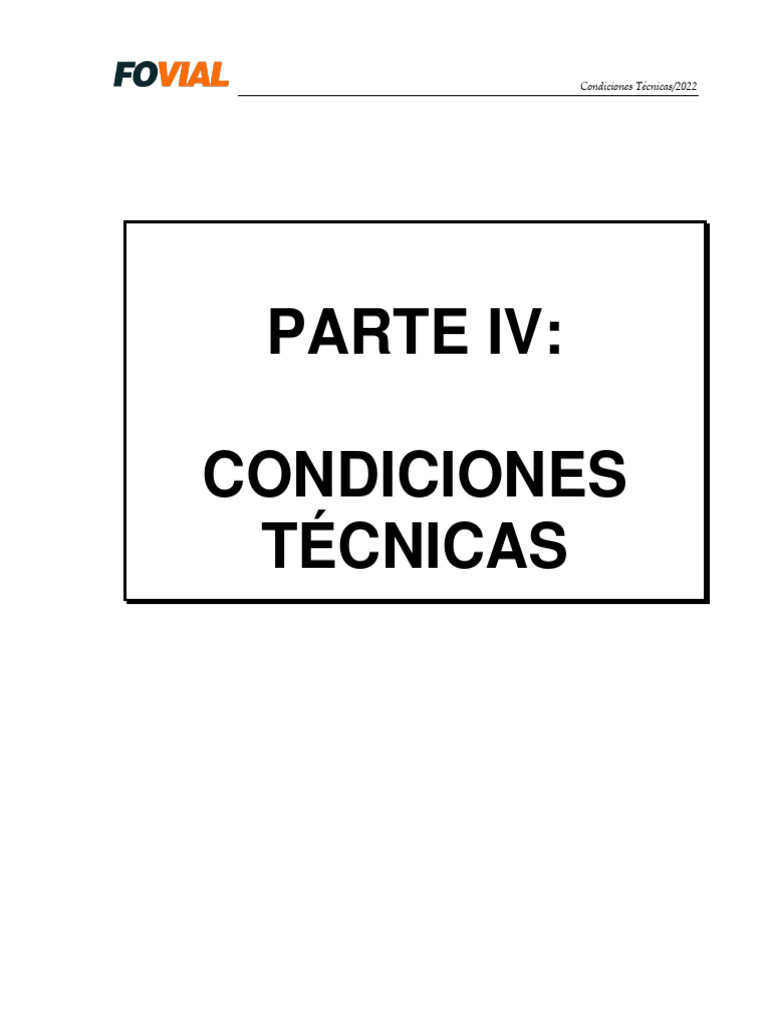 4 - Condiciones Tecnicas MP 2022 Version 8 de Julio 2022 | PDF