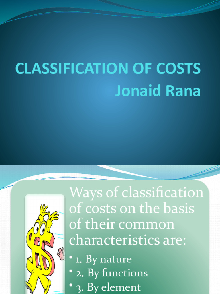 Cost Classifications | PDF | Cost | Expense