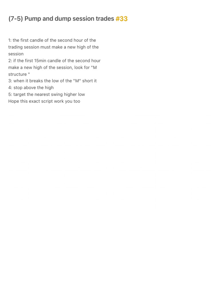 7-5 Pump and Dump Session Trades 33 | PDF | Business | Finance & Money ...