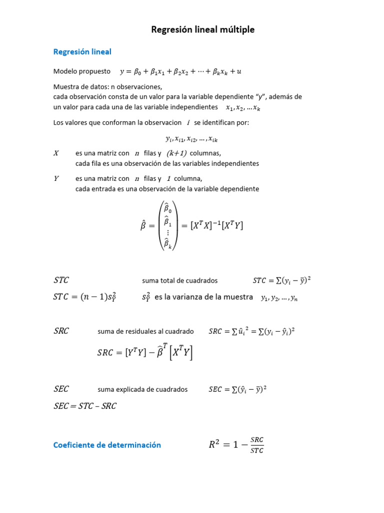 Semana03 Reglin Multiple | PDF | Ciencia actuarial | Métodos ...