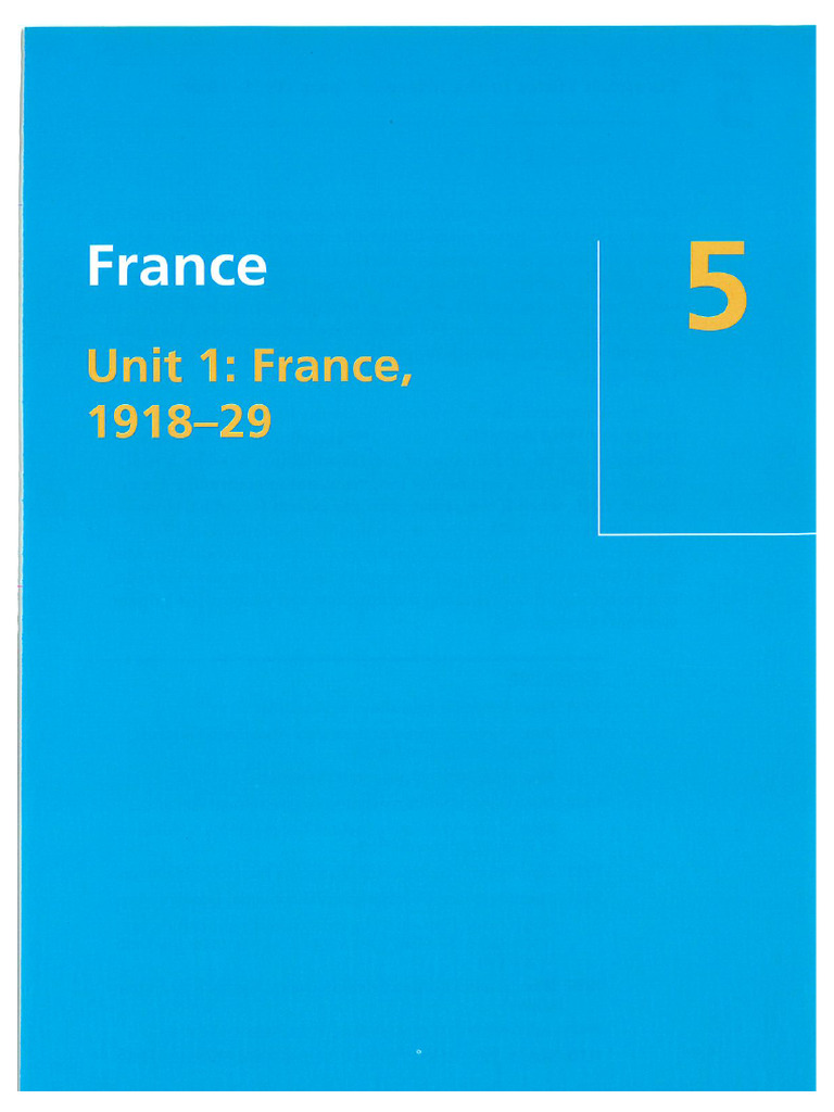 FRANCE Paper 3 - European States in The Interwar Years 1918-1939 - Todd ...