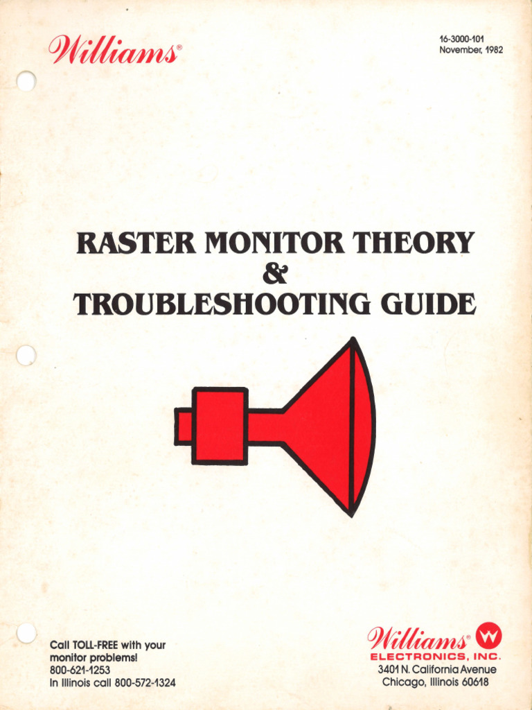 Williams Raster Monitor Theory & Troubleshooting Guide | PDF | Power Supply | Amplifier